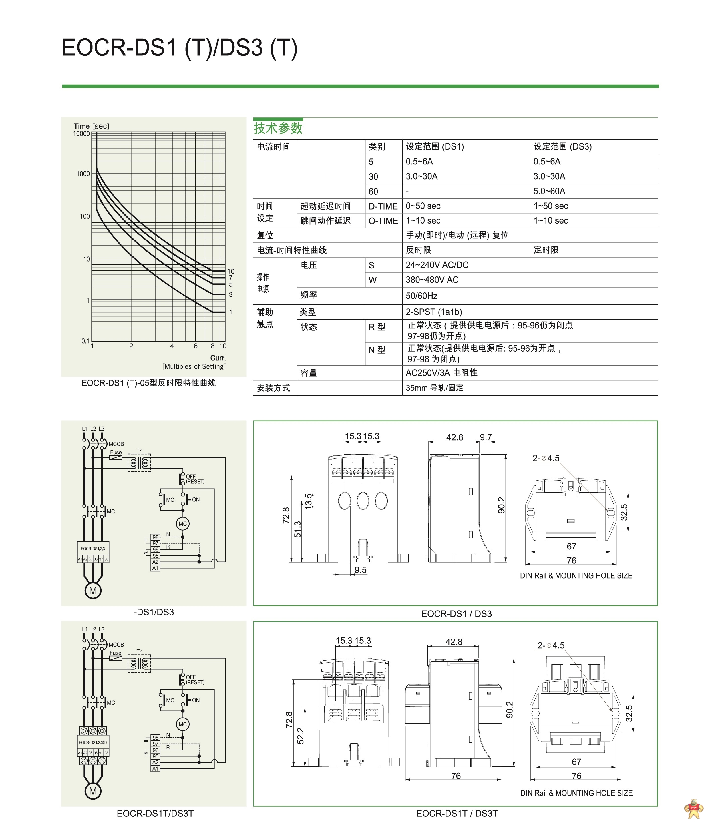 施耐德EOCR（原韩国三和）EOCR-DS3(T)电子式电动机保护器[品牌 价格 图片 报价]-易卖工控网